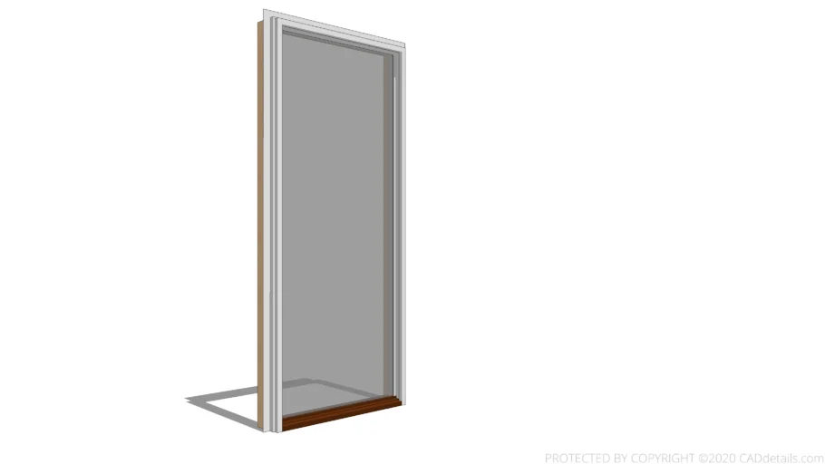 Contemporary next Gen Sliding Patio Door Direct-set Sidelite | 3D Warehouse