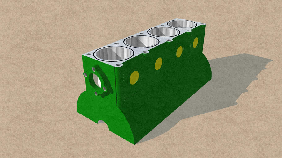 Inline 4 Cylinder Engine Block | 3D Warehouse
