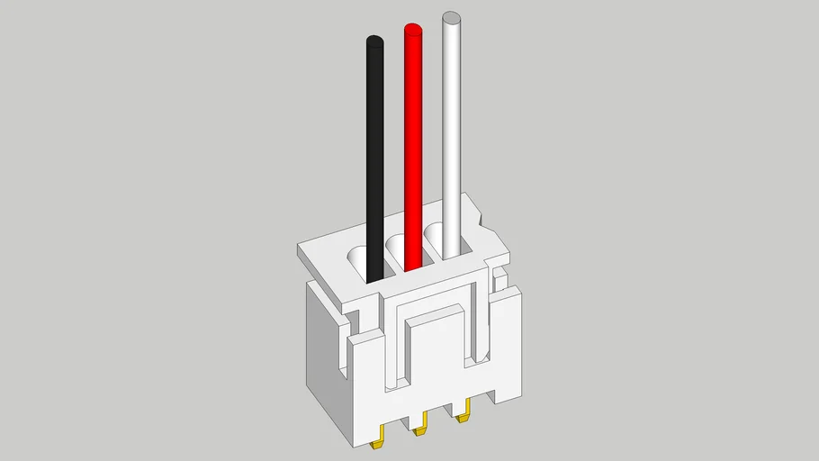 JST XH-2.54 3P connector | 3D Warehouse