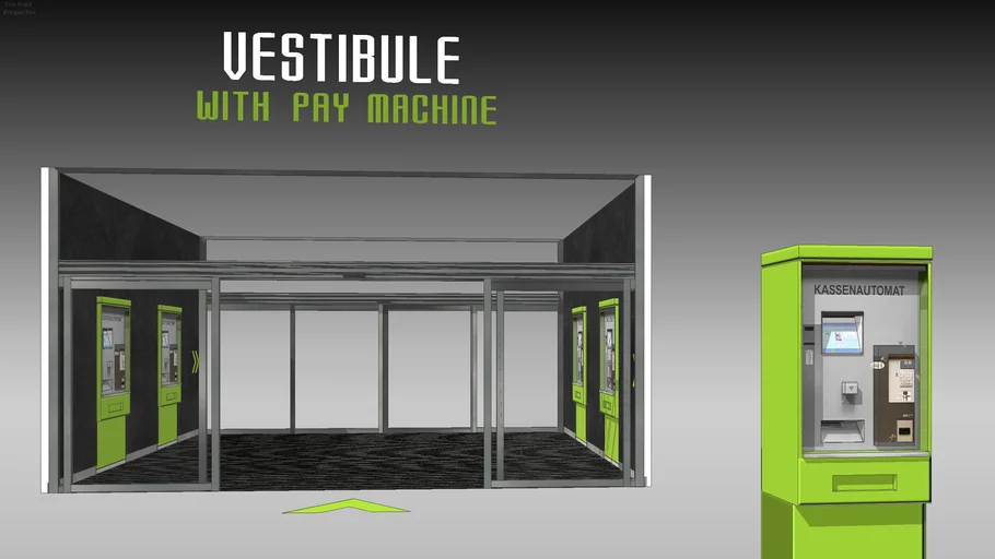vestibule with pay machine | 3D Warehouse