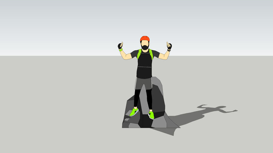2D Mountain Climber Figure (in meters) | 3D Warehouse