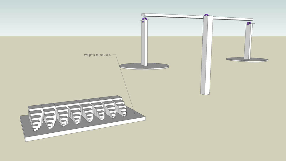 Sketchyphysics balance scale. | 3D Warehouse