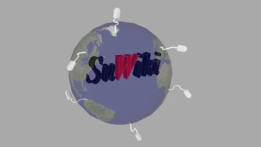 SuWiki logo with Earth and mice | 3D Warehouse