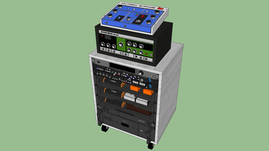 13U Rhodes/Guitar Effect Rack - Mutron, Space Echo, UA, API ...