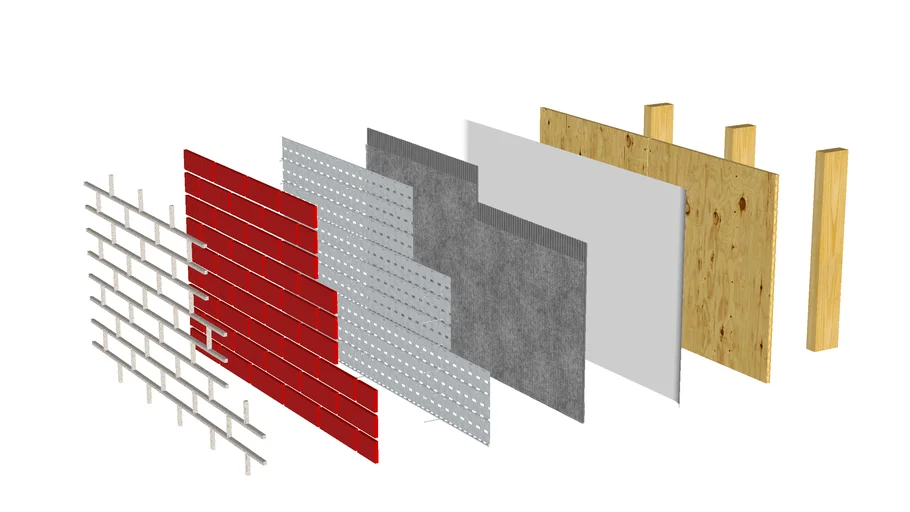 04 Brick It MCS Exterior Wall, Exploded View | 3D Warehouse