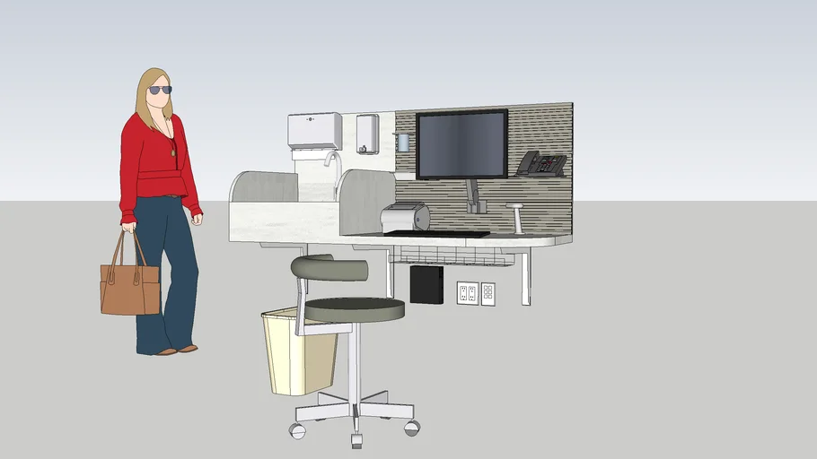 Sink and Desk for observation unit | 3D Warehouse