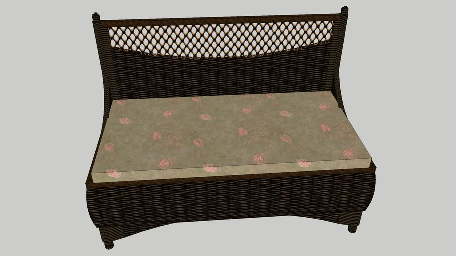 Wicker Bench | 3D Warehouse