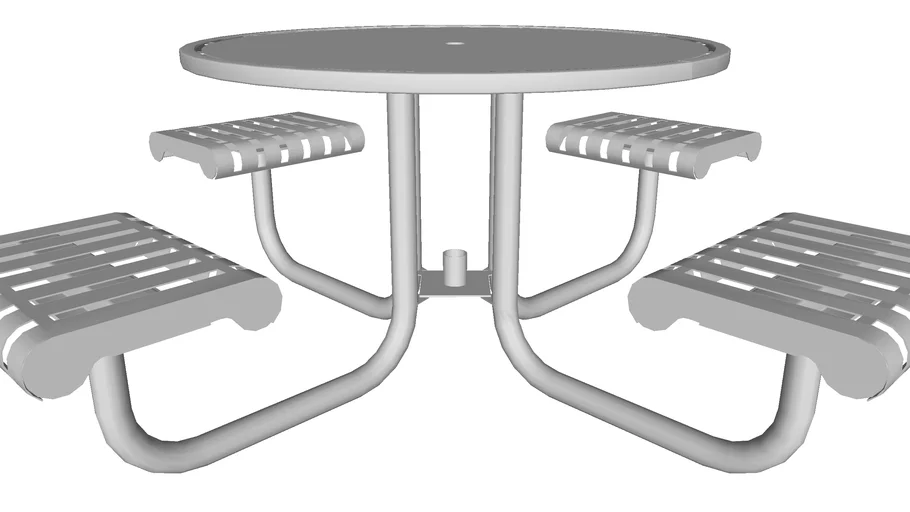 Rendezvous Table, 4 Flat Seats | 3D Warehouse