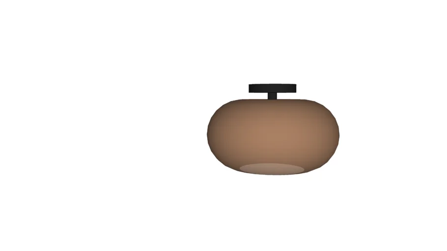 -Trinity LED Semi Flushmount light in Black Copper | 3D Warehouse