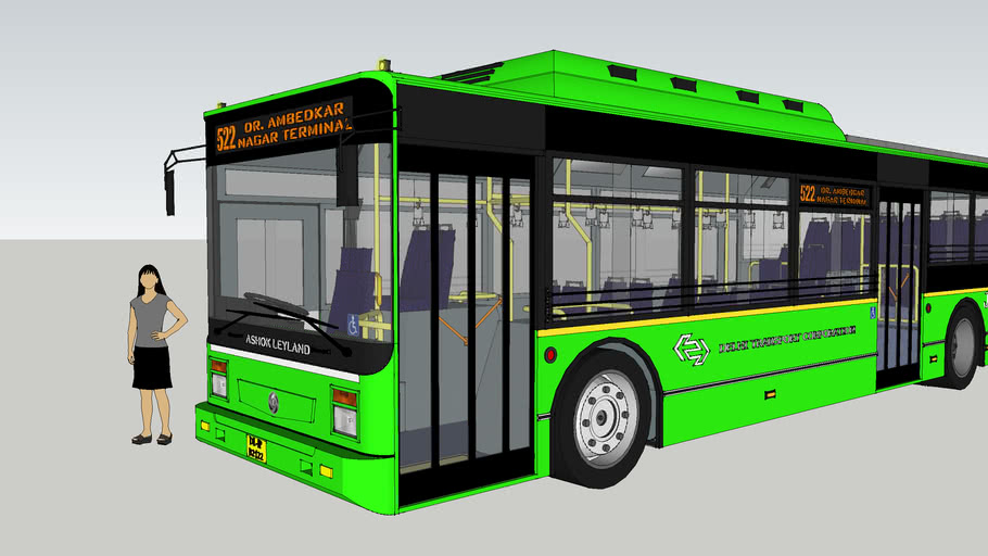 low floor dtc bus | 3D Warehouse