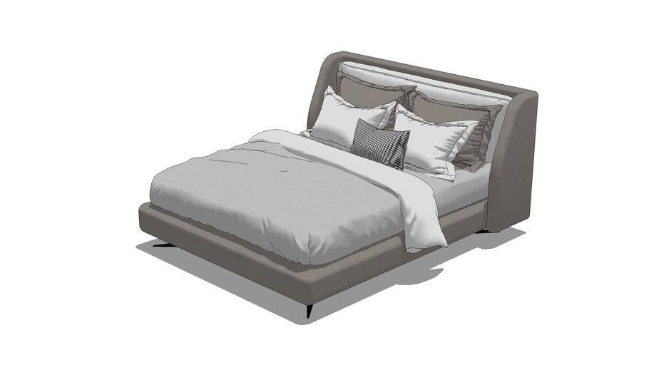 Bed King Size 01 | 3D Warehouse