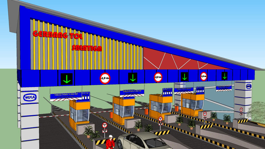 Desain Gerbang Tol | 3D Warehouse