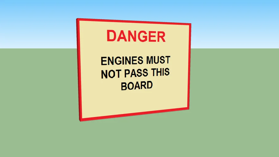 Railway Danger Sign | 3D Warehouse