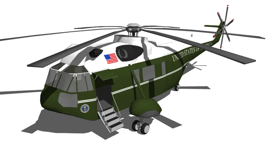 Sikorsky S61 / H3 Sea King Helicopter (Marine One) | 3D Warehouse