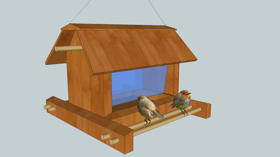 Cedar Hopper Bird Feeder | 3D Warehouse