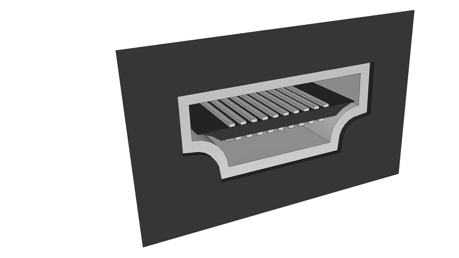 Home Theater or Stereo HDMI Slot (FeMale) | 3D Warehouse