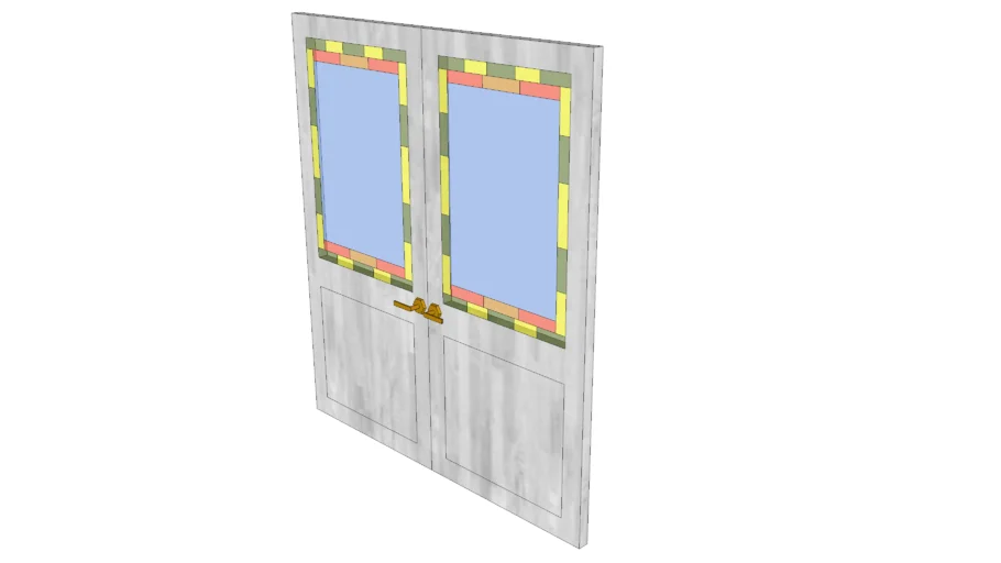 White double doors | 3D Warehouse