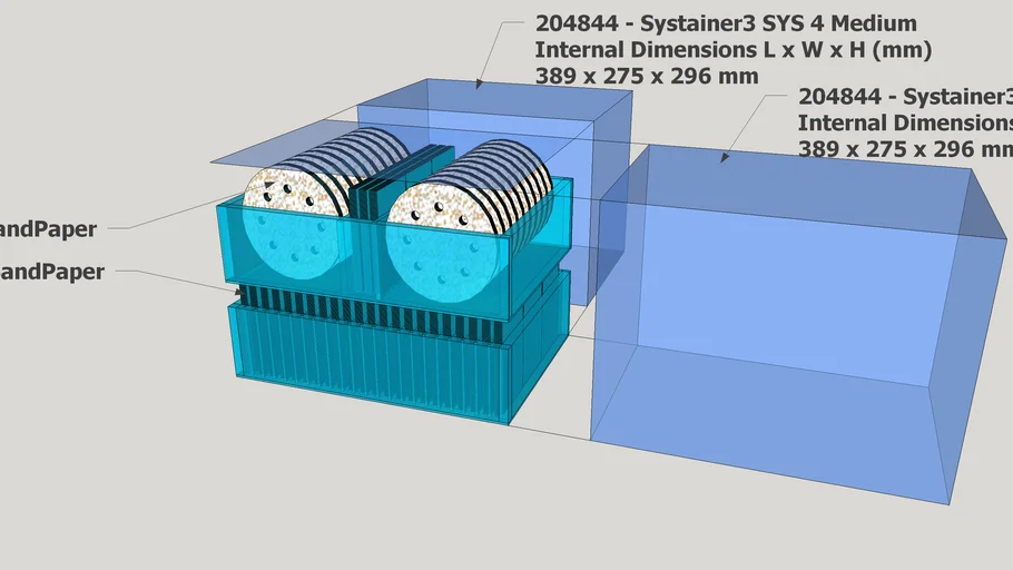 Sandpaper Storage for New Festool 204844 Systainer3 Sys 4 Medium | 3D ...