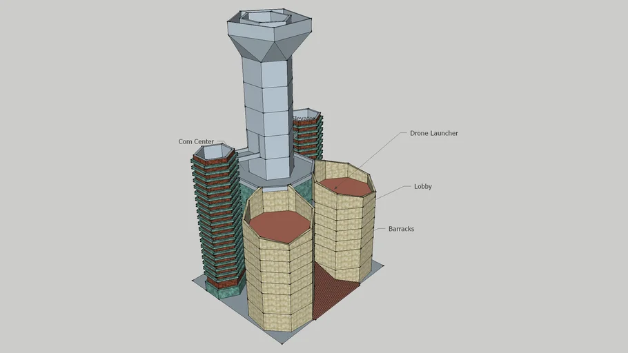 Stargate Command Alpha Base Control Tower | 3D Warehouse