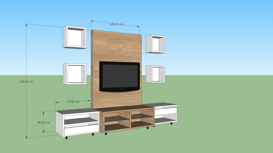Rack modular para TV LCD 40 polegadas 1.1 | 3D Warehouse