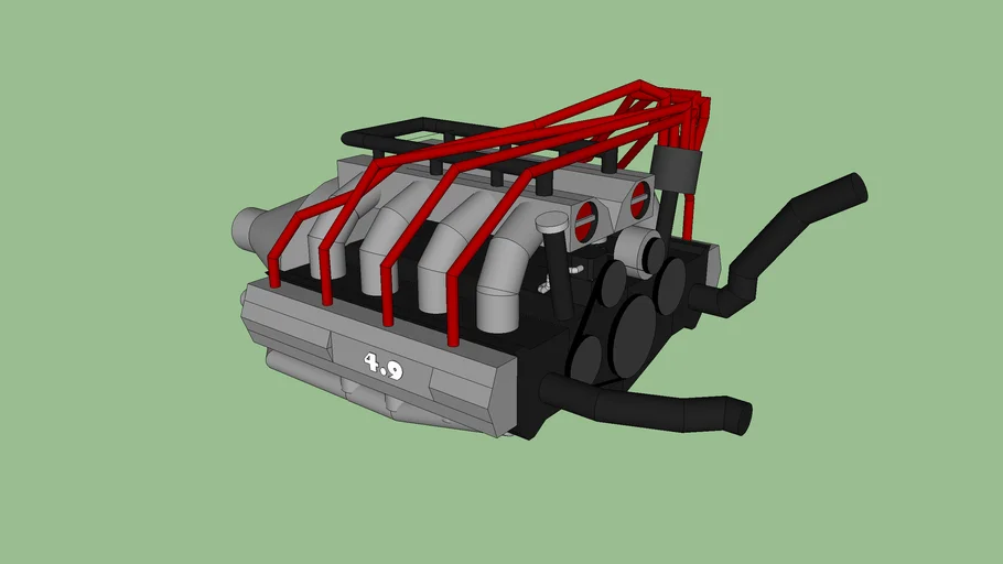 4.9 Litre Flat Eight | 3D Warehouse