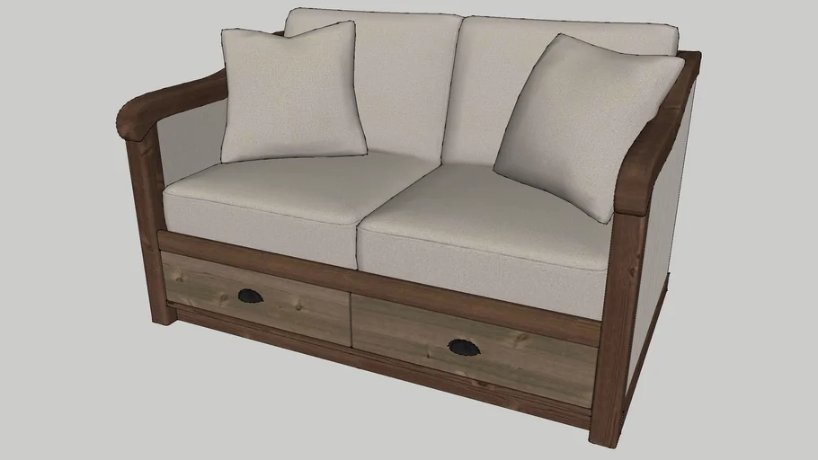 Saga Sofa 2 seter Lys | 3D Warehouse