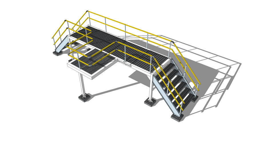 Stairs with Staging Platform - MEP Project | 3D Warehouse