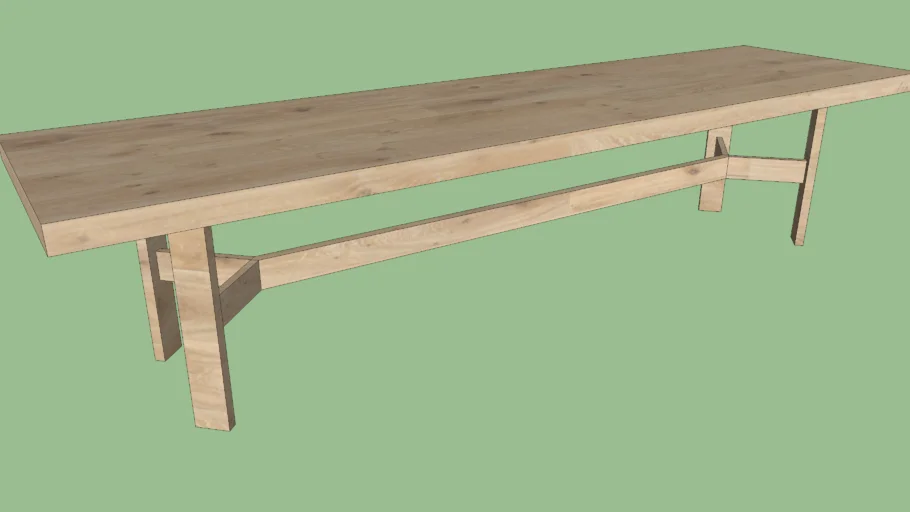 Modern Wood Dining Table | 3D Warehouse