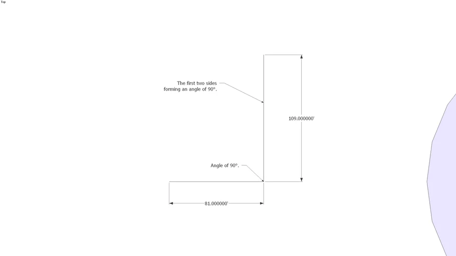 Four sided Polygon with 4 sides and one angle known.skp | 3D Warehouse