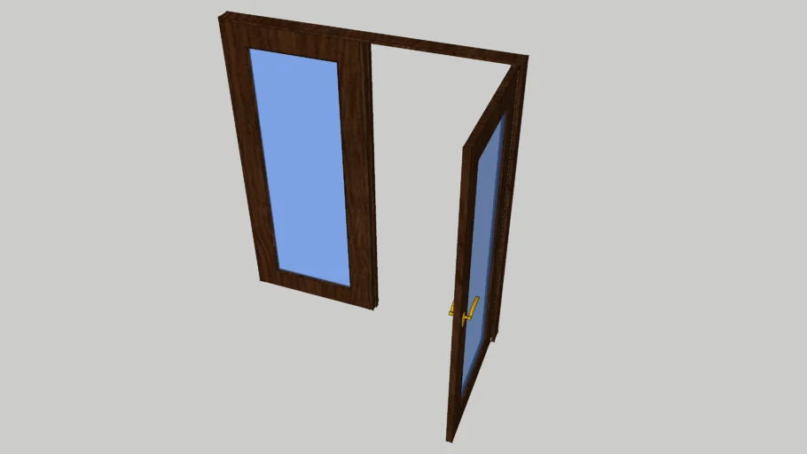 glass double doors | 3D Warehouse