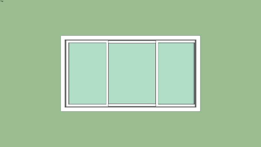 Window 3 panes 2 sliding | 3D Warehouse