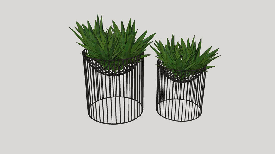 DECOR - Vasos aramados com plantinhas | 3D Warehouse