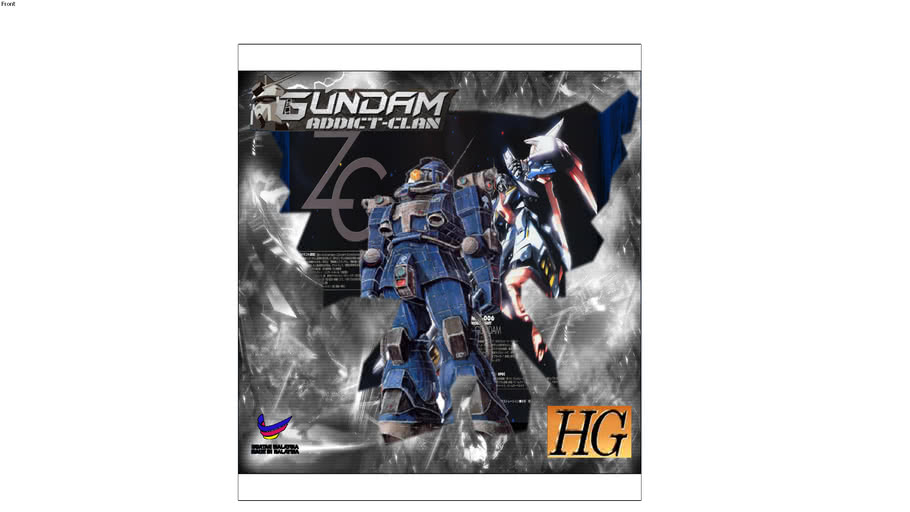 GUNDAM 2D - MS-06E Zaku Reconnaissance Type | 3D Warehouse