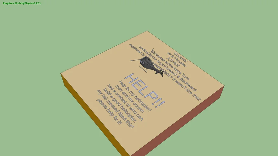 Help in Sketchyphysics | 3D Warehouse
