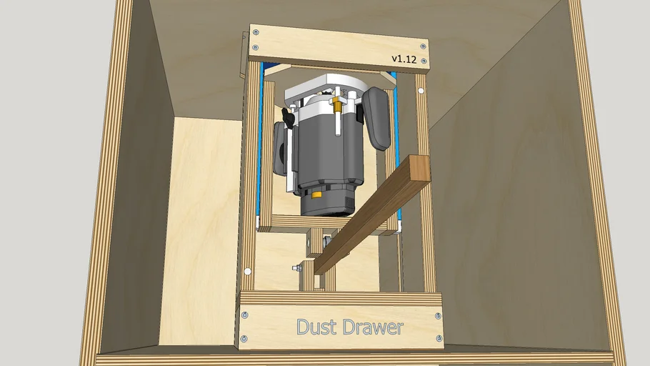 Plunge Router Lift with Lever | 3D Warehouse
