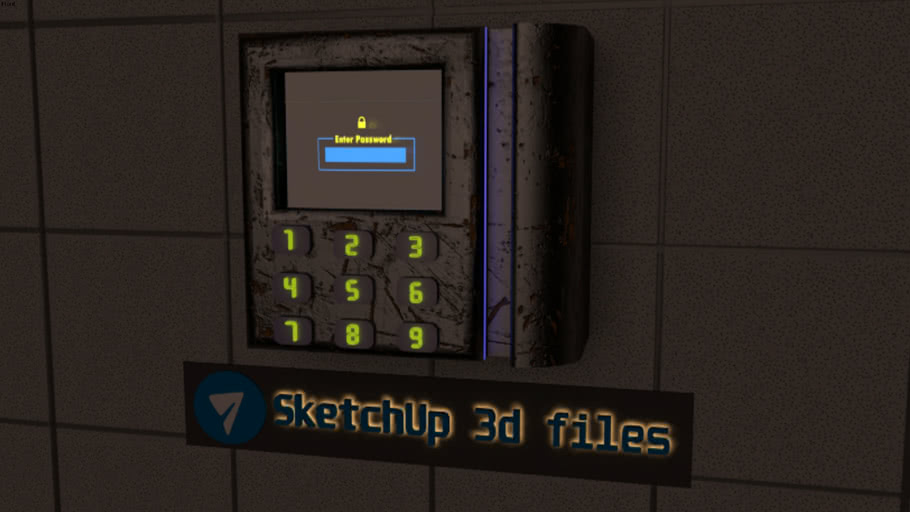 Sci-fi card reader terminal | 3D Warehouse