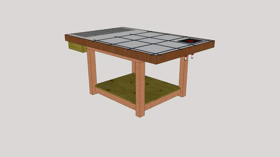 Outfeed/Assembly Table w/downdraft and router | 3D Warehouse