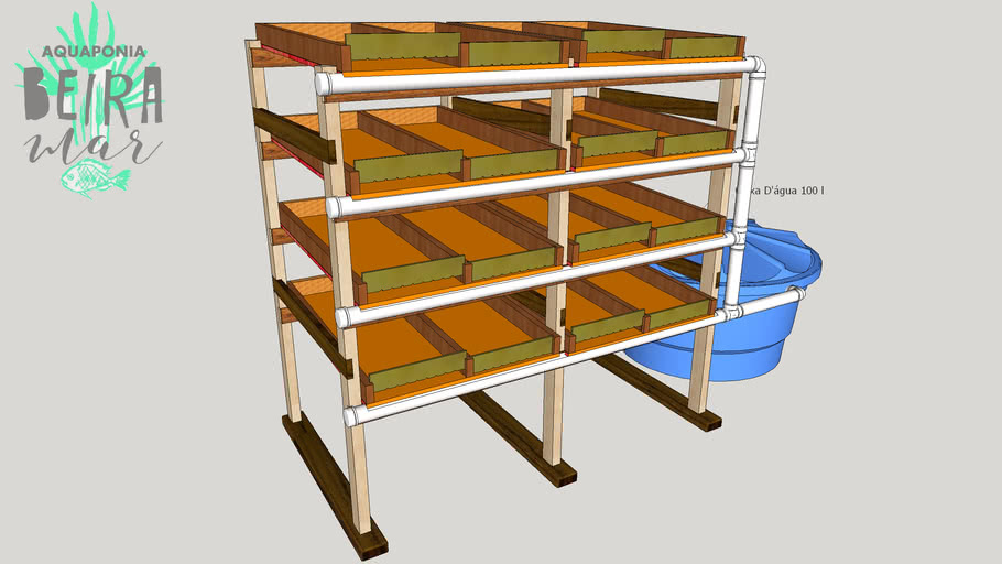Estante para Cultivo de FVH-Forragem Verde Hidropônica | 3D Warehouse