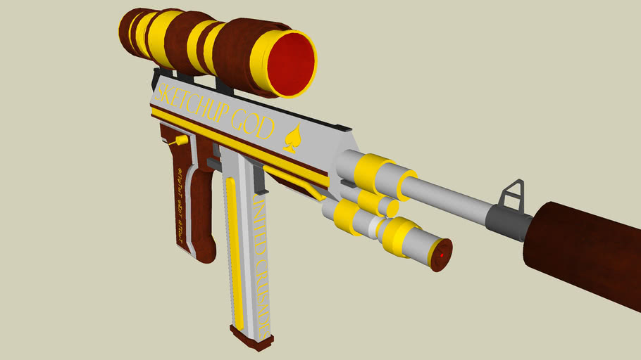 sketchup god commemerative pistol | 3D Warehouse