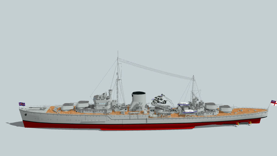 HMS Ajax(1939British) light cruiser new version | 3D Warehouse