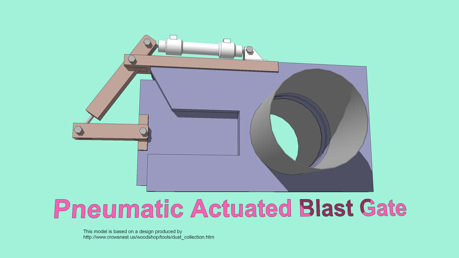 Blast Gate – Sliding Pneumatic - Woodworking Dust Collection | 3D Warehouse