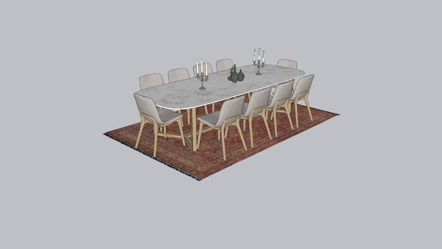 Dining Table Sketchup Dining Table And Chairs Free Sketchup Models