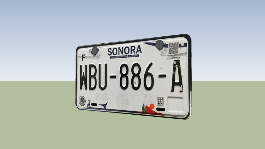 PLACA DE AUTO - SONORA (VRAY READY) | 3D Warehouse