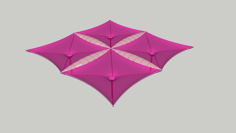 Tensile Roof Structure | 3D Warehouse