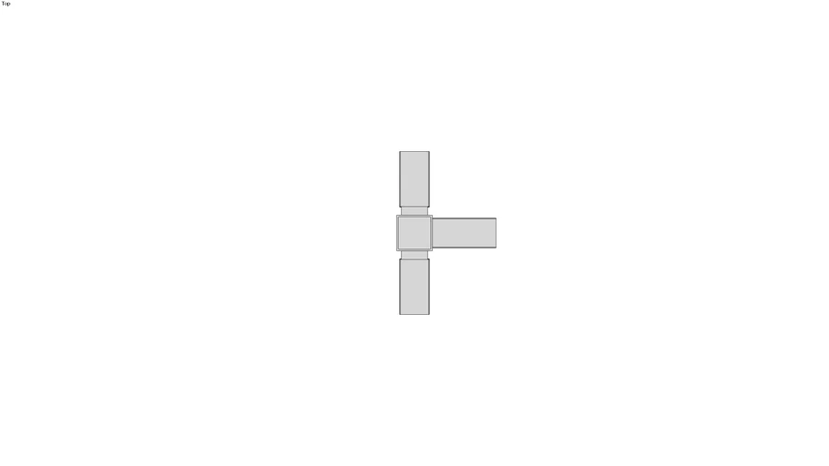 Plug Connector Cross with outlet | 3D Warehouse