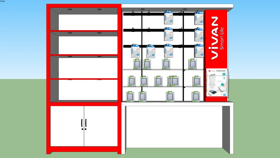 Lemari Display Vivan | 3D Warehouse