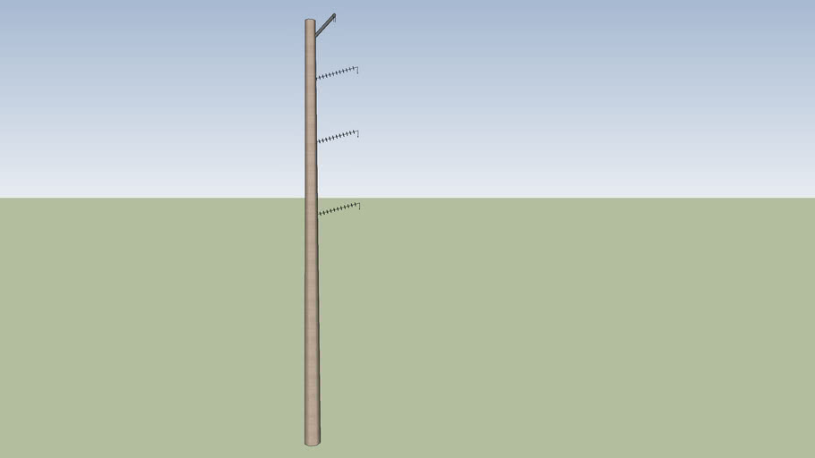 Big Sturdy Concrete Power Line Pole | 3D Warehouse