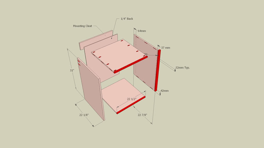 32mm System Cabinet | 3D Warehouse