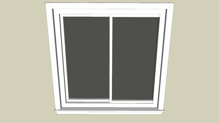 Window 2 panes 48x48 | 3D Warehouse