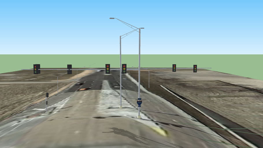 Southbound I-294 Ramp From Balmoral Avenue Traffic Signals. | 3D Warehouse